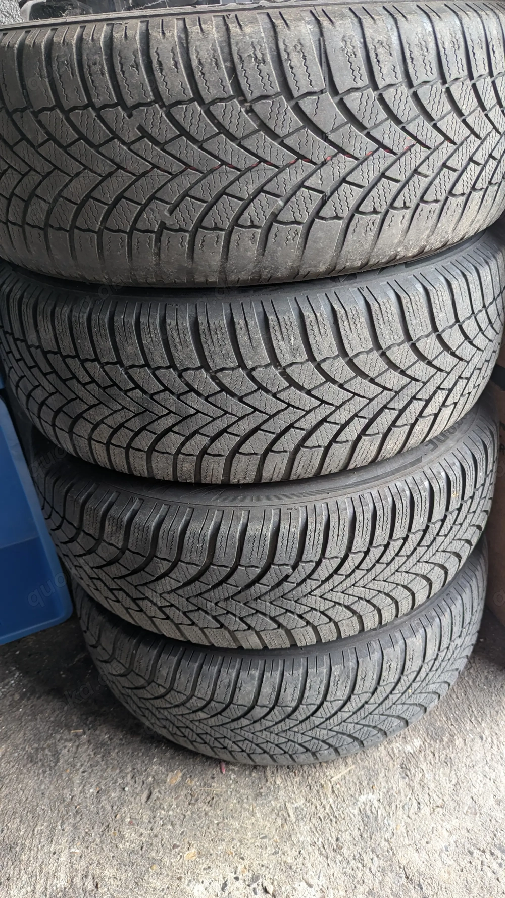 4 Winterreifen auf Stahlfelgen 205 55 R16 Bridgestone Blizzak LM 005 DOT 32 21 in Beuren ...